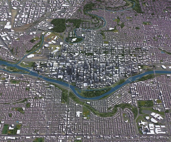ArtStation - Calgary - 3D city model | Resources