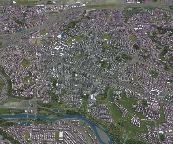 ArtStation - Calgary - 3D city model | Resources
