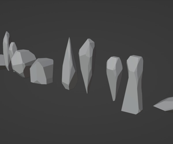 ArtStation - Low-Poly Stylized Rocks | Resources