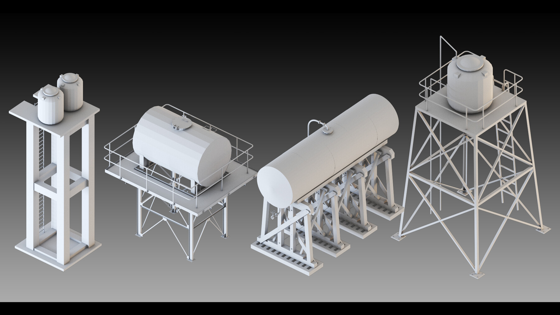 ArtStation - 33- Water Storage Tanks- High detail 3d models | Resources