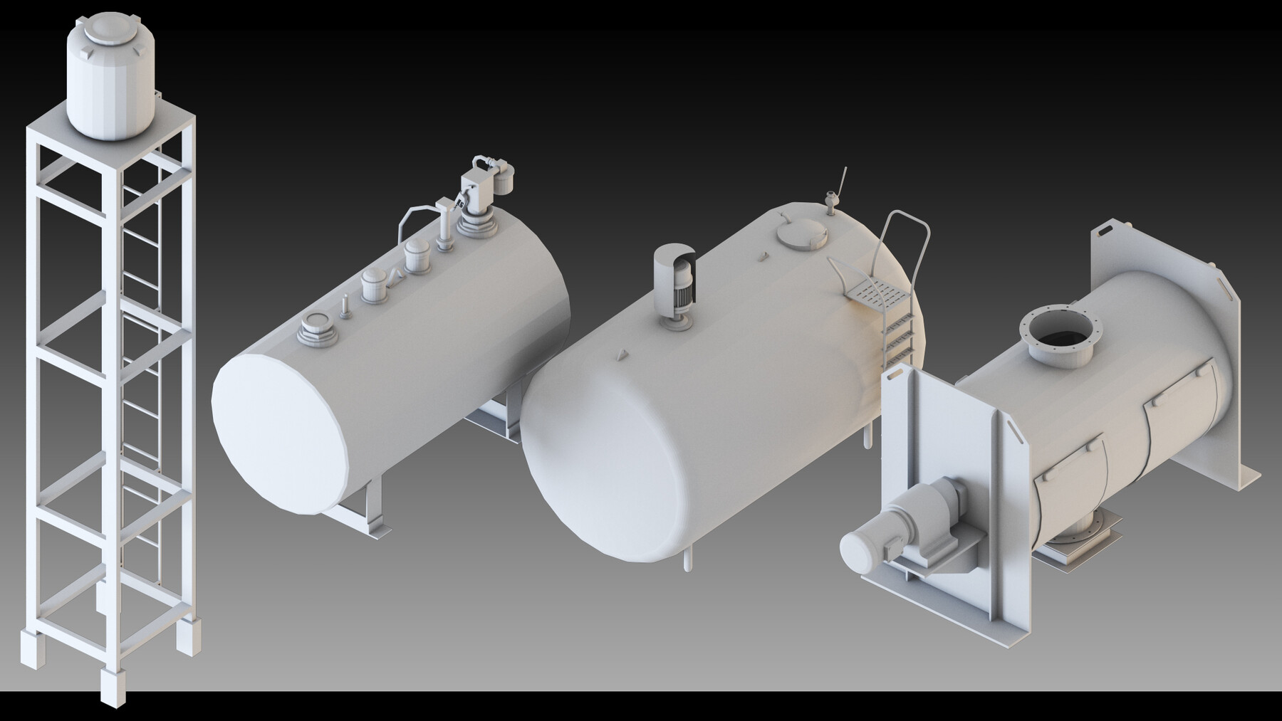 ArtStation - 33- Water Storage Tanks- High detail 3d models | Resources