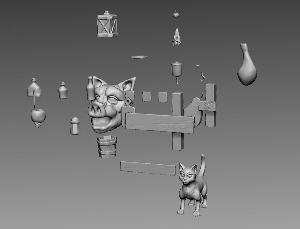 ArtStation - Mesh set for Butcher's Shop | Game Assets