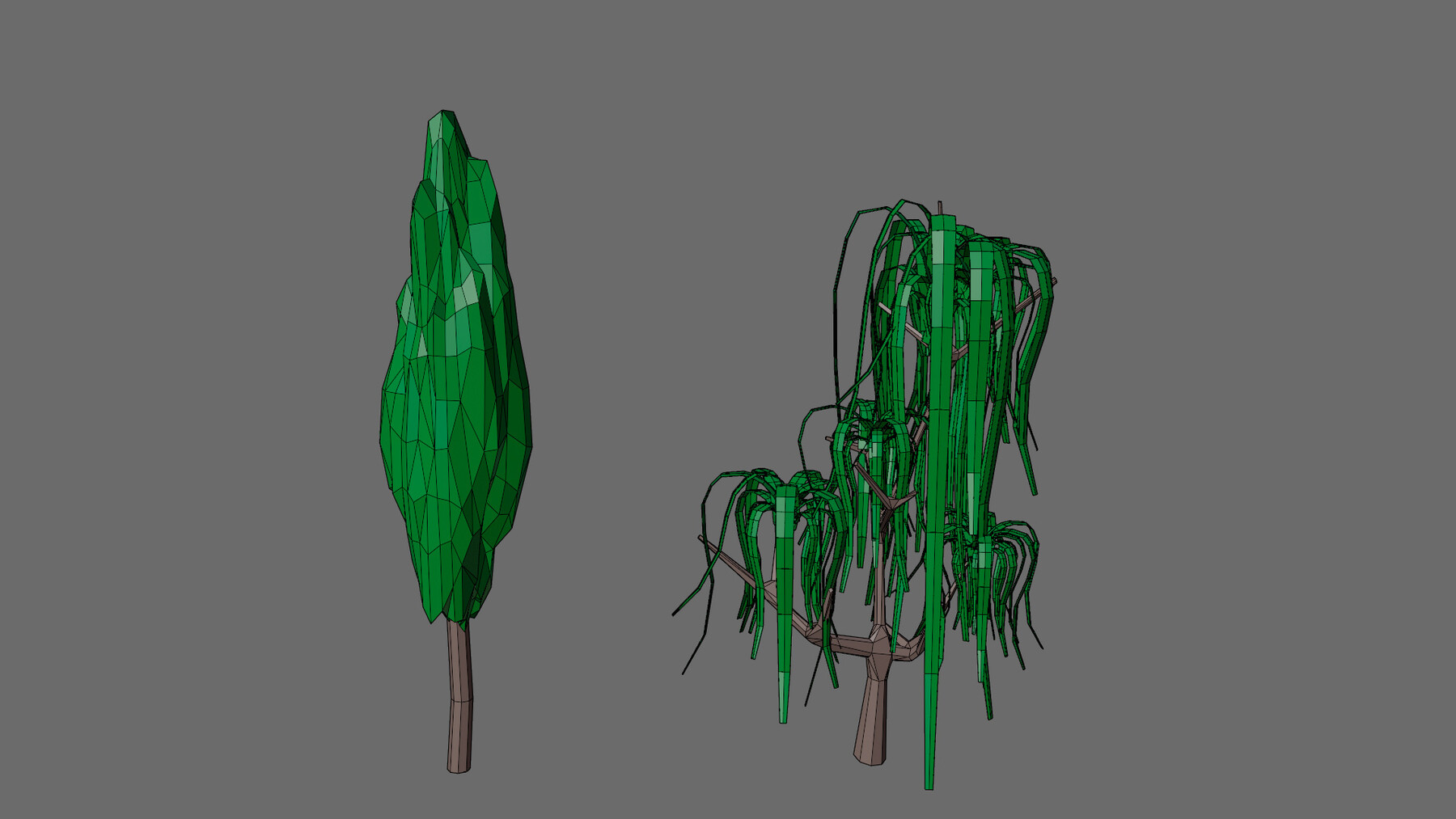 ArtStation - vegetation Low-poly 3D model | Game Assets