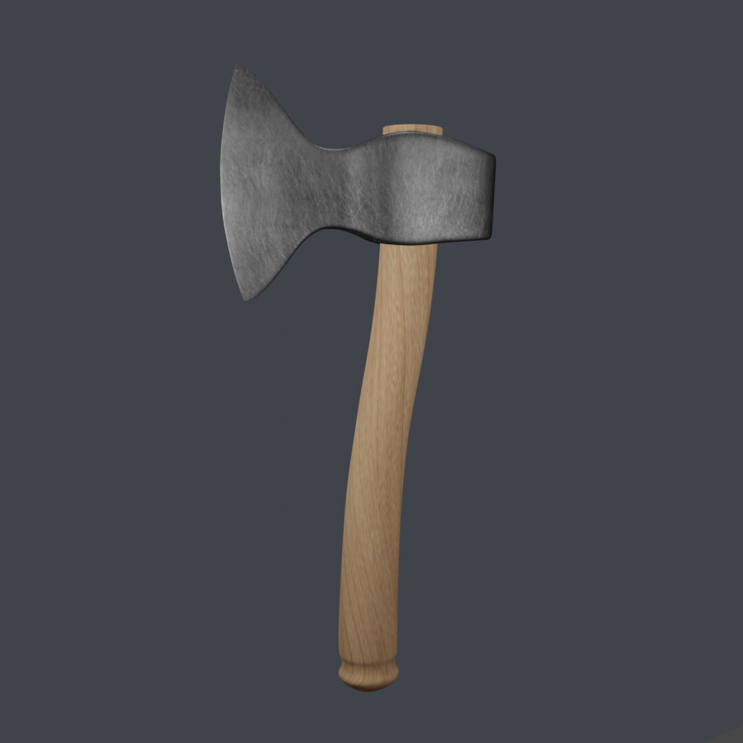 ArtStation - a low - poly model of an axe | Game Assets