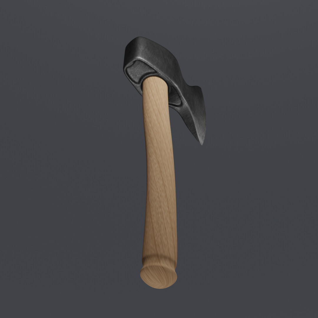ArtStation - a low - poly model of an axe | Game Assets