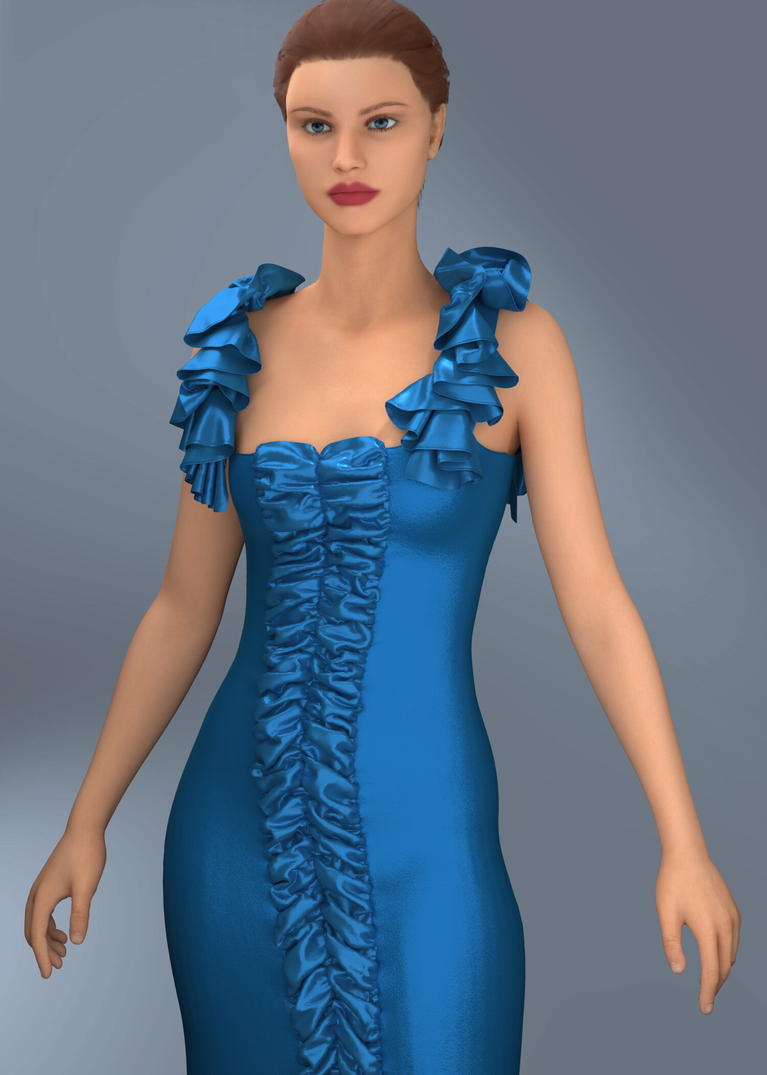 ArtStation - Blue Night Dress | Resources