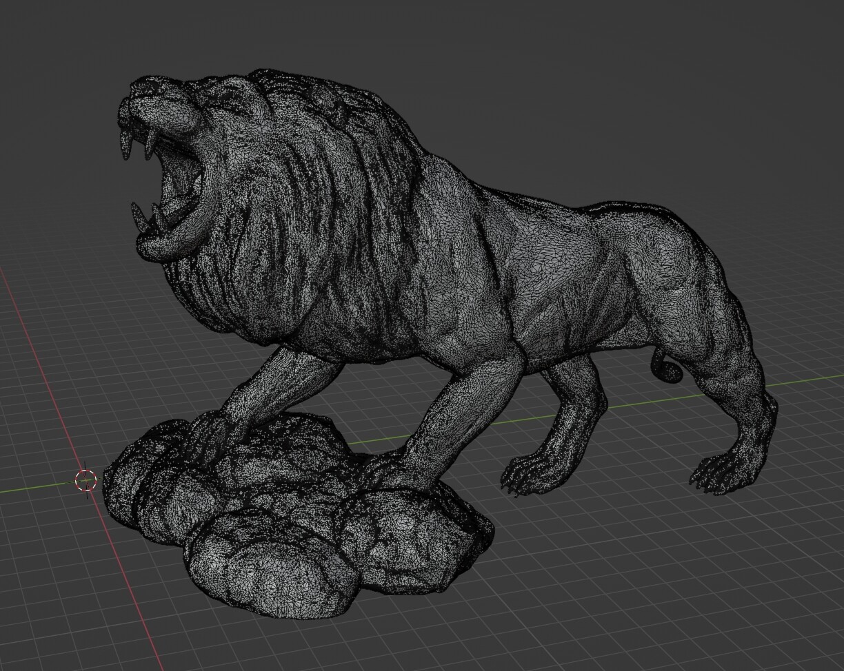 ArtStation - 3D sculpted model of a lion | Resources