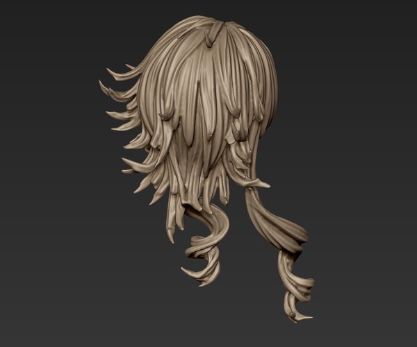 ArtStation - 3d Printable Stylized Hair 02 | Resources