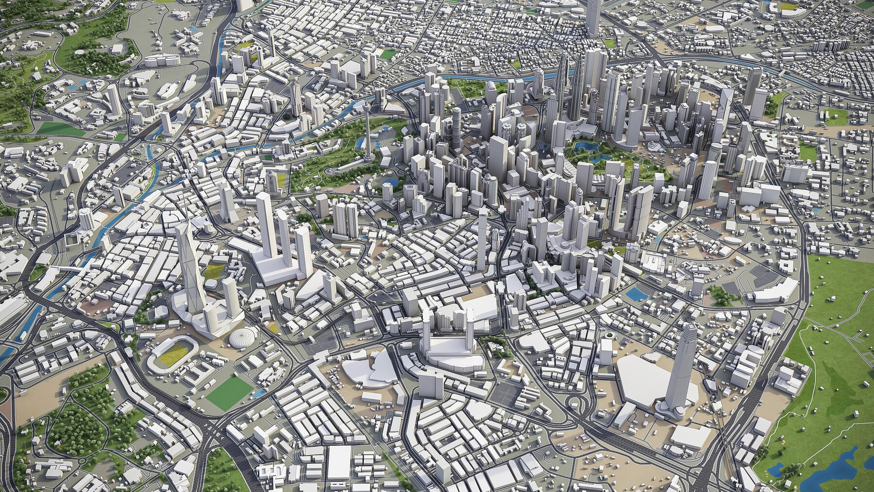ArtStation - Kuala Lumpur - 3D city model | Resources