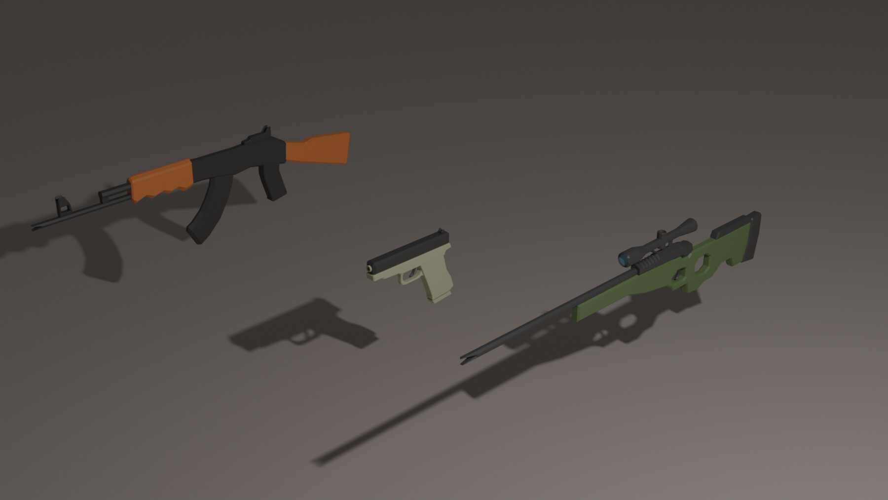 ArtStation - Low Poly Gun Pack | Game Assets