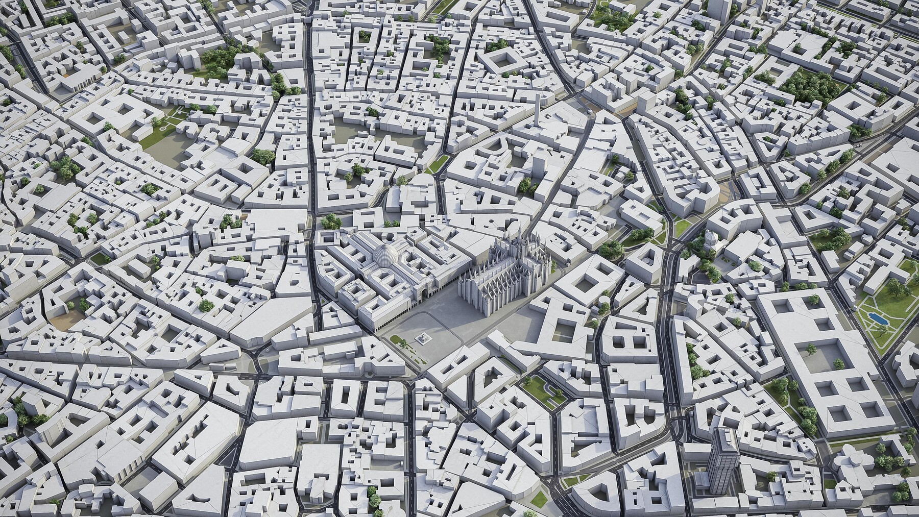 ArtStation - Milan - Milano - 3D city model | Resources