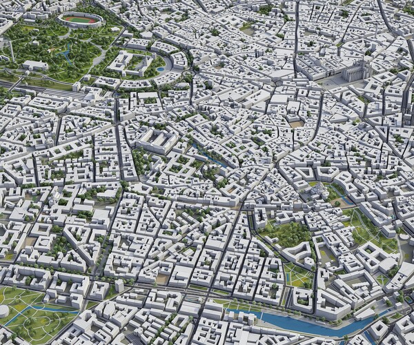 ArtStation - Milan - Milano - 3D city model | Resources