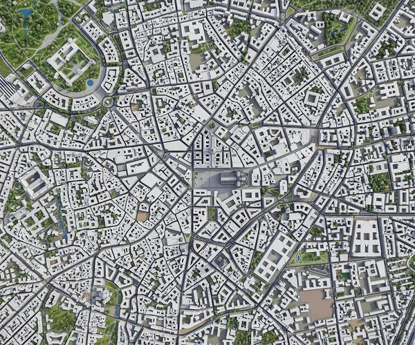 ArtStation - Milan - Milano - 3D city model | Resources