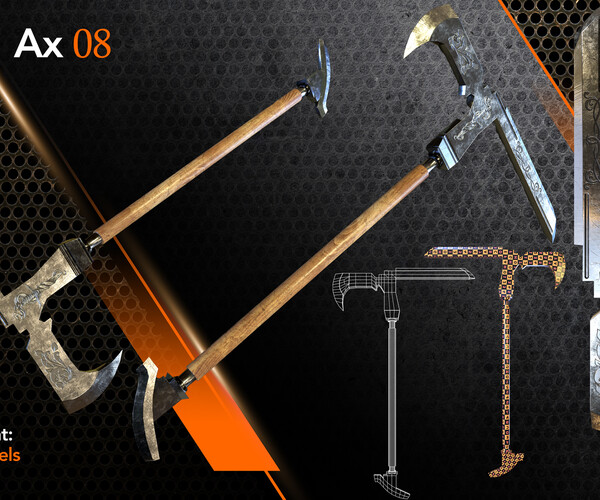 ArtStation - 20 Ax collection-vol-01 | Game Assets
