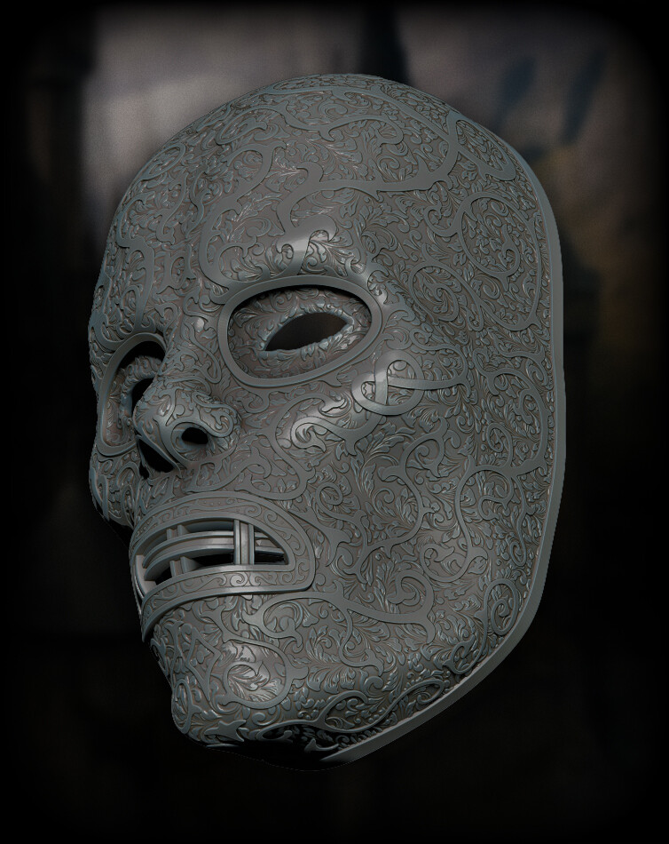 Chad Thomas - Death Eater mask Harry Potter for 3D print