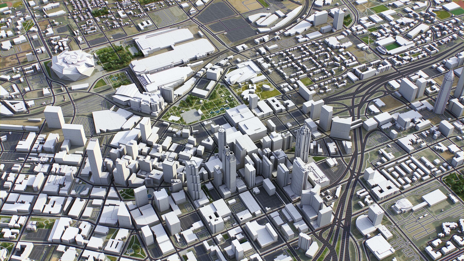 ArtStation - Atlanta - 3D city model | Resources