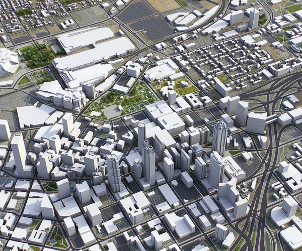 ArtStation - Atlanta - 3D city model | Resources