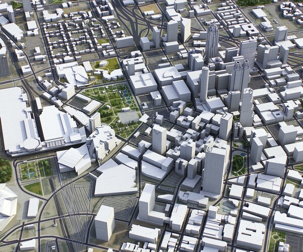 ArtStation - Atlanta - 3D city model | Resources