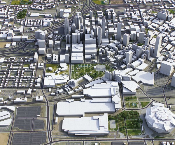 ArtStation - Atlanta - 3D city model | Resources