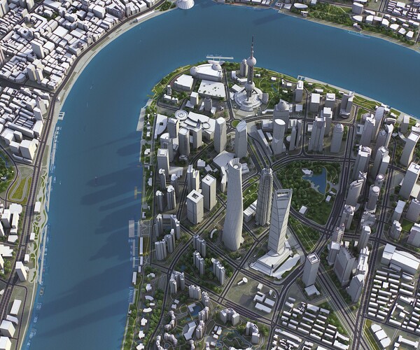 ArtStation - Shanghai - 3D city model | Resources