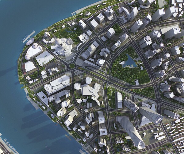 ArtStation - Shanghai - 3D city model | Resources