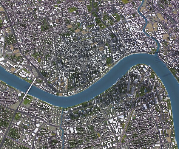 ArtStation - Shanghai - 3D city model | Resources