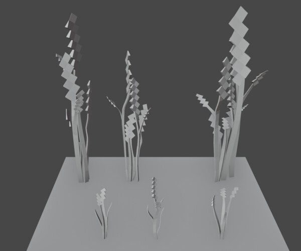 ArtStation - Low Poly Grass Asset Pack | Game Assets