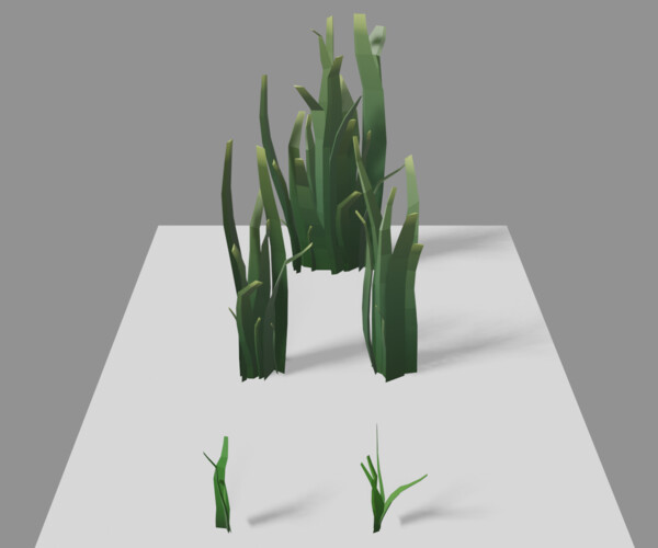 ArtStation - Low Poly Grass Asset Pack | Game Assets