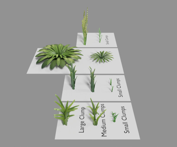 ArtStation - Low Poly Grass Asset Pack | Game Assets