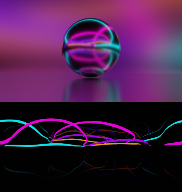 ArtStation - Colorful Neon Light Curves HDR and EXR | Resources