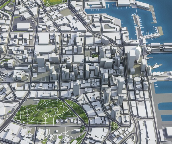 ArtStation - Auckland - 3D city model | Resources