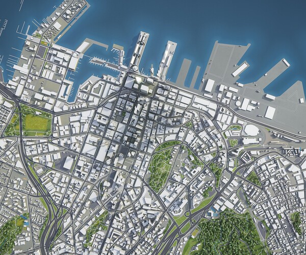 ArtStation - Auckland - 3D city model | Resources