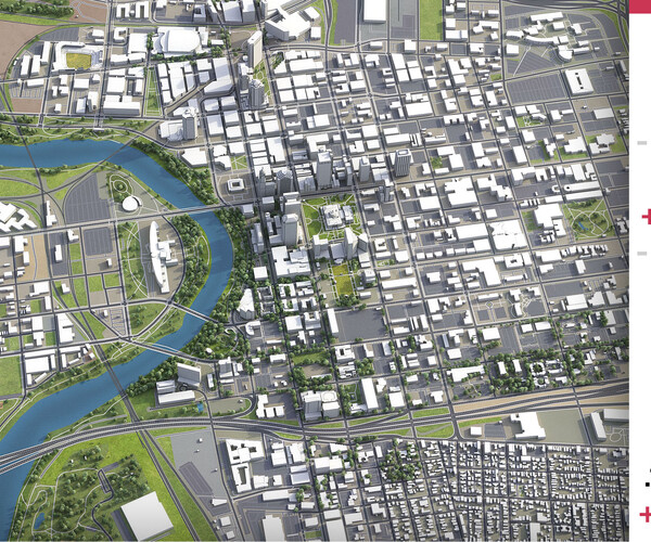 ArtStation - Columbus - Ohio - 3D city model | Resources