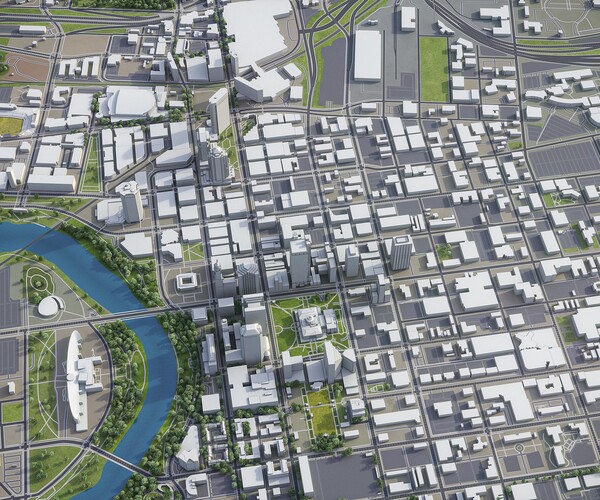 ArtStation - Columbus - Ohio - 3D city model | Resources