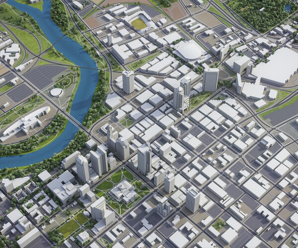 ArtStation - Columbus - Ohio - 3D city model | Resources
