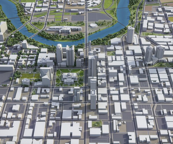 ArtStation - Columbus - Ohio - 3D city model | Resources
