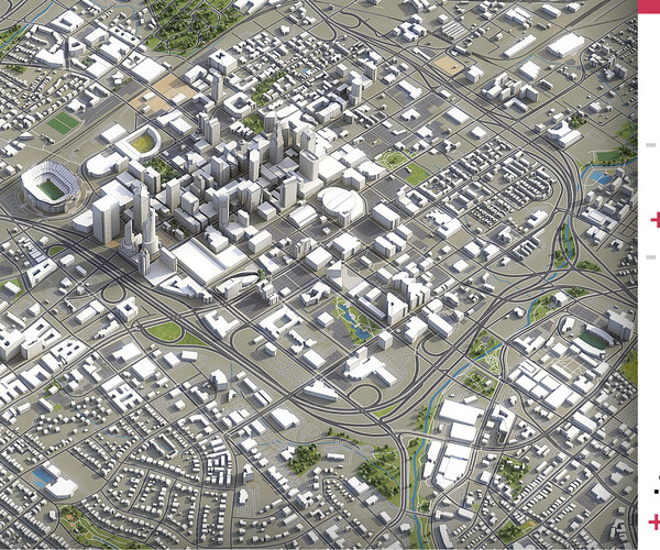 ArtStation - Charlotte - 3D city model | Resources