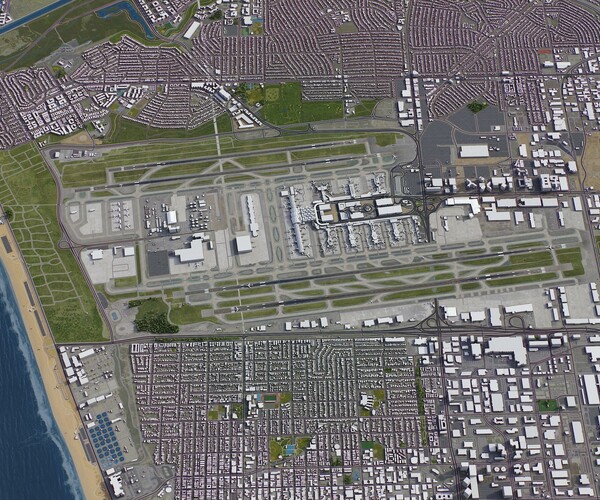 ArtStation - Los Angeles Airport - LAX | Resources