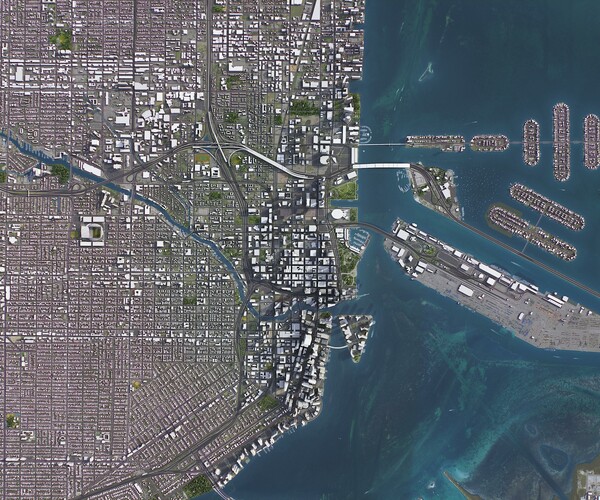 ArtStation - Miami - 3D city model | Resources