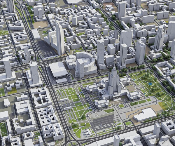 ArtStation - Warsaw - 3D city model | Resources