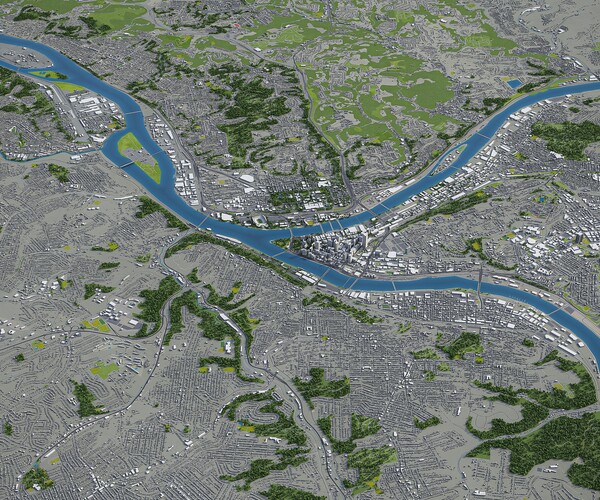 ArtStation - Pittsburgh - 3D city model | Resources