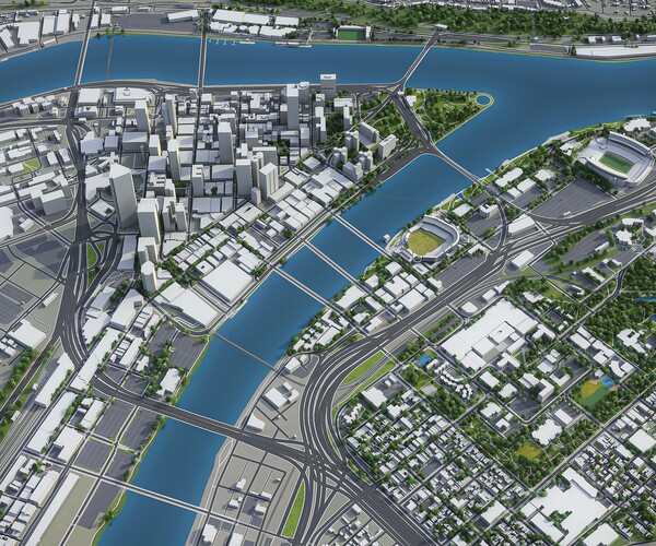 ArtStation - Pittsburgh - 3D city model | Resources