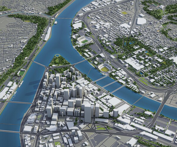 ArtStation - Pittsburgh - 3D city model | Resources