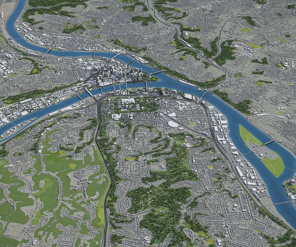 ArtStation - Pittsburgh - 3D city model | Resources
