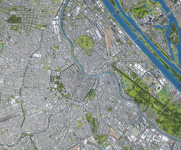 ArtStation - Vienna - 3D city model | Resources