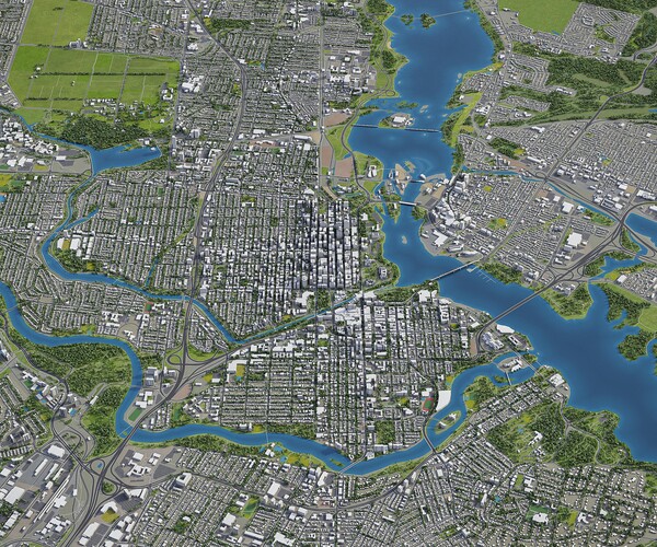 ArtStation - Ottawa - 3D city model | Resources