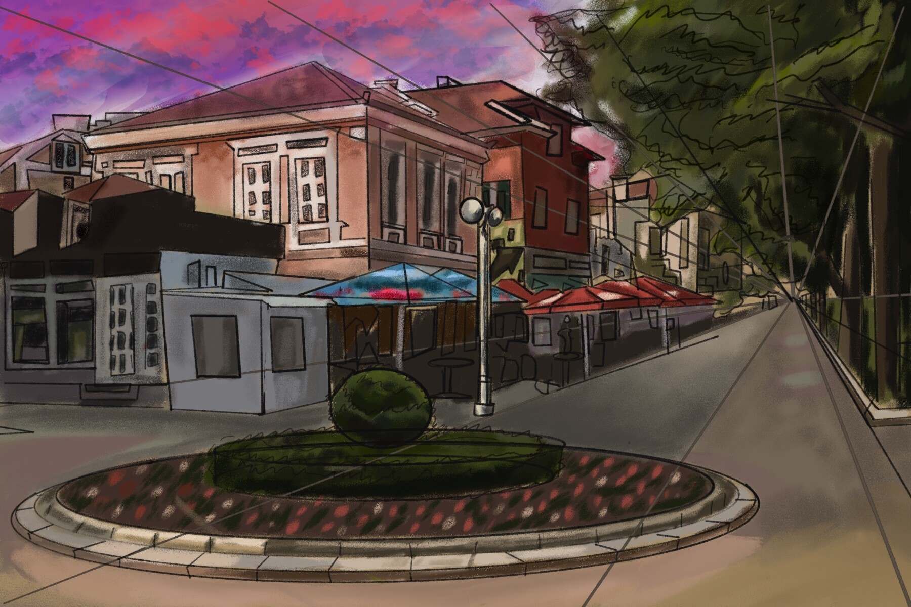 ArtStation - Town landscape | Artworks