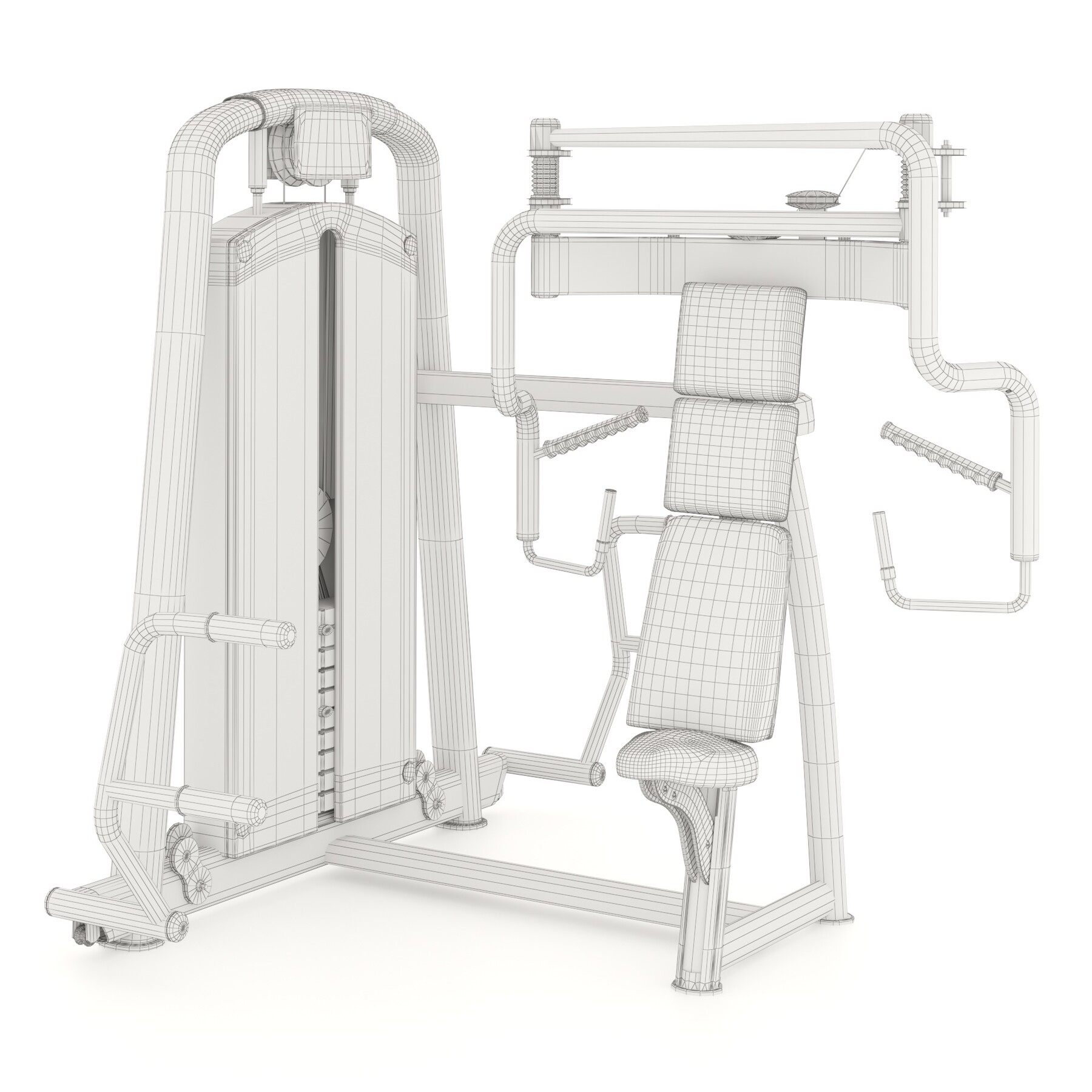 ArtStation - Gym Equipment Seated Chest Press 3D model | Resources