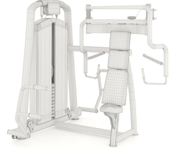ArtStation - Gym Equipment Seated Chest Press 3D model | Resources