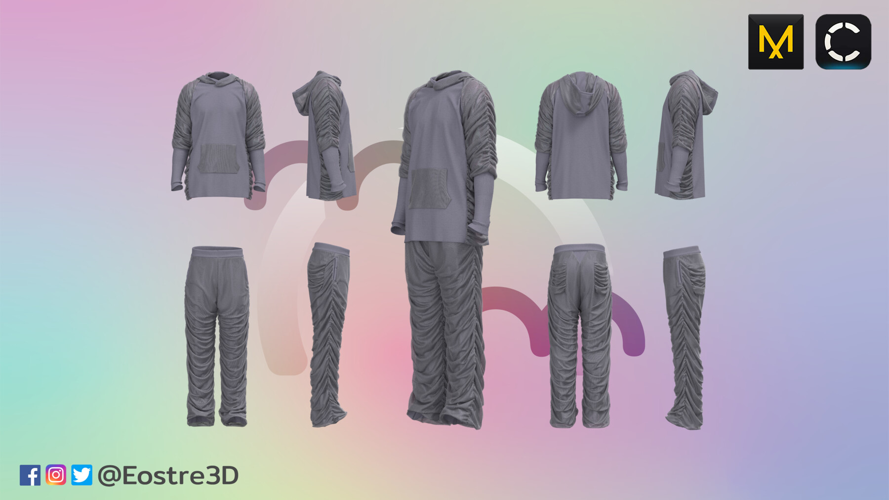 ArtStation - (Menswear) Mesh tracksuit | Resources